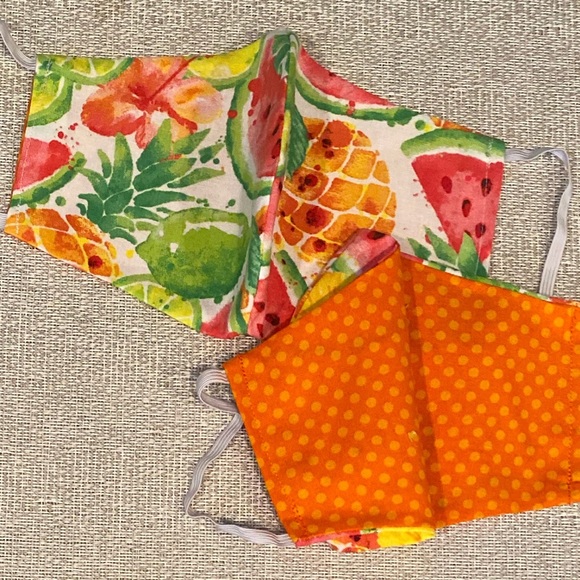 Hand Crafted | Accessories | Tropical Fruit Face Mask | Poshmark